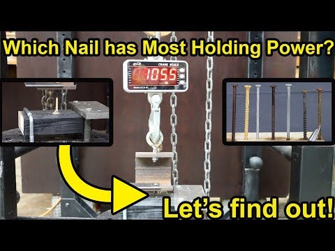Do Nails or Screws Have the Most Holding Strength (not shear strength)? Let's find out!