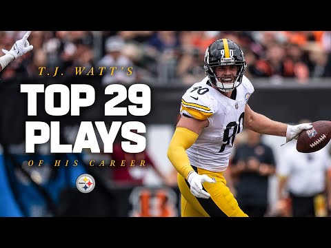 HIGHLIGHTS: T.J. Watt's top 29 career plays to celebrate his 29th birthday | Pittsburgh Steelers