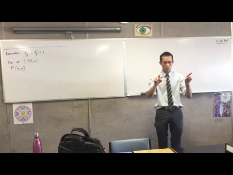 Alternative Locus Definition of an Ellipse (1 of 2: Algebraically finding Locus of an Ellipse)
