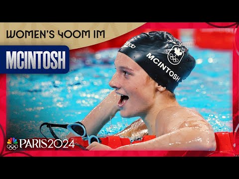 Summer McIntosh beats out Team USA's Grimes, Weyant for 400m IM gold | Paris Olympics | NBC Sports