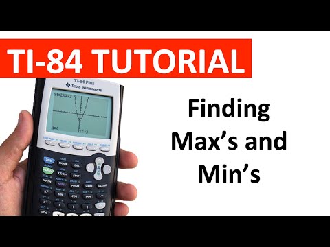 Finding Local Max's and Min's using the TI-84