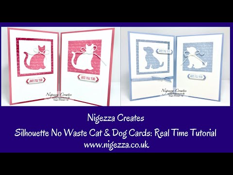 Silhouette Image Cat & Dog Cards The Whole Process Unedited
