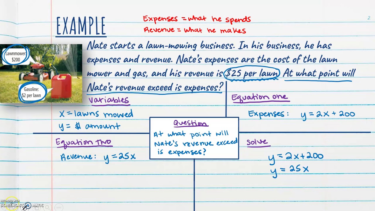4 2B Solving Systems Word Problems with Substitution