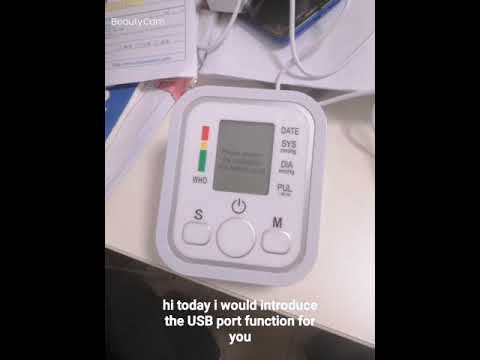 what's the function of blood pressure monitor's USB port?