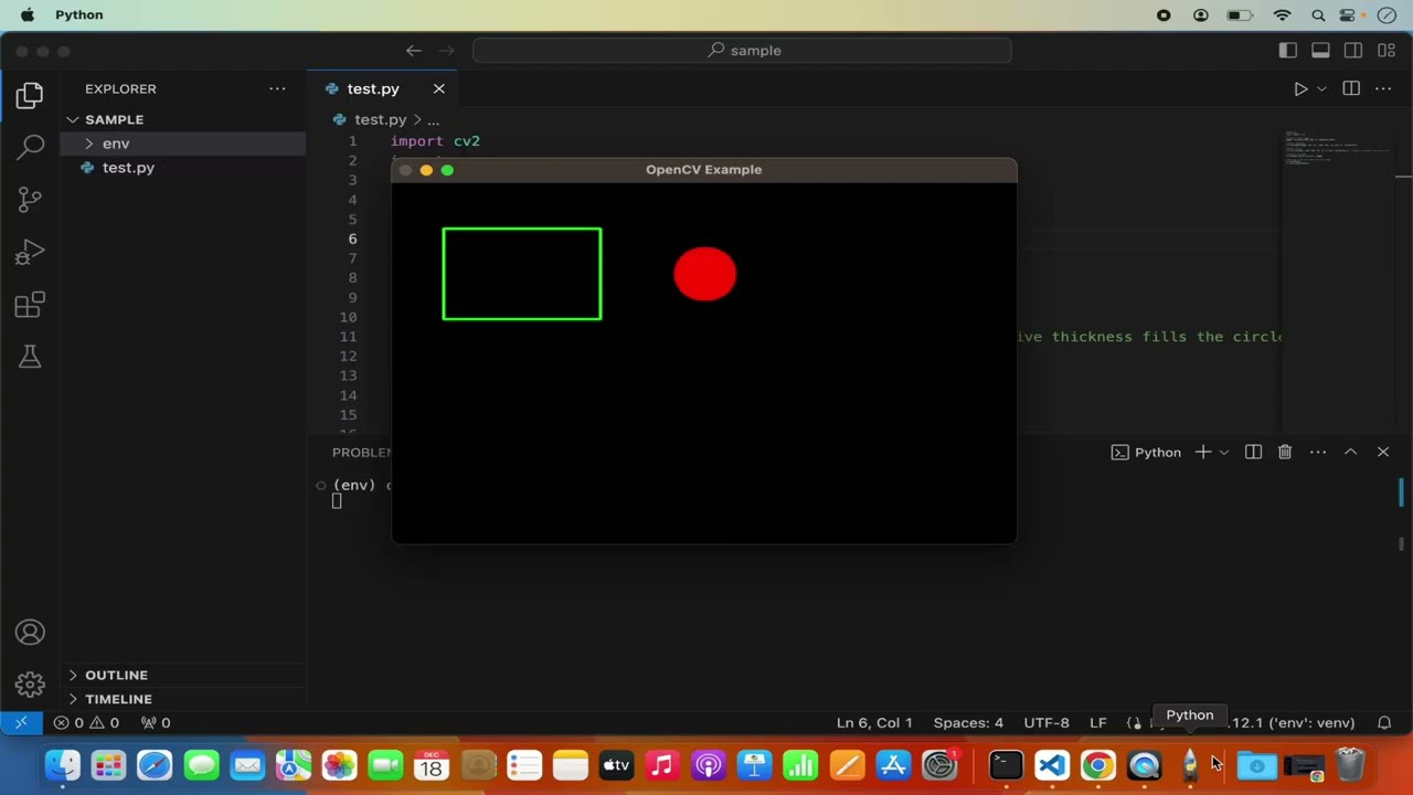 OpenCV Import Not Working in Python Using Visual Studio Code on Mac
