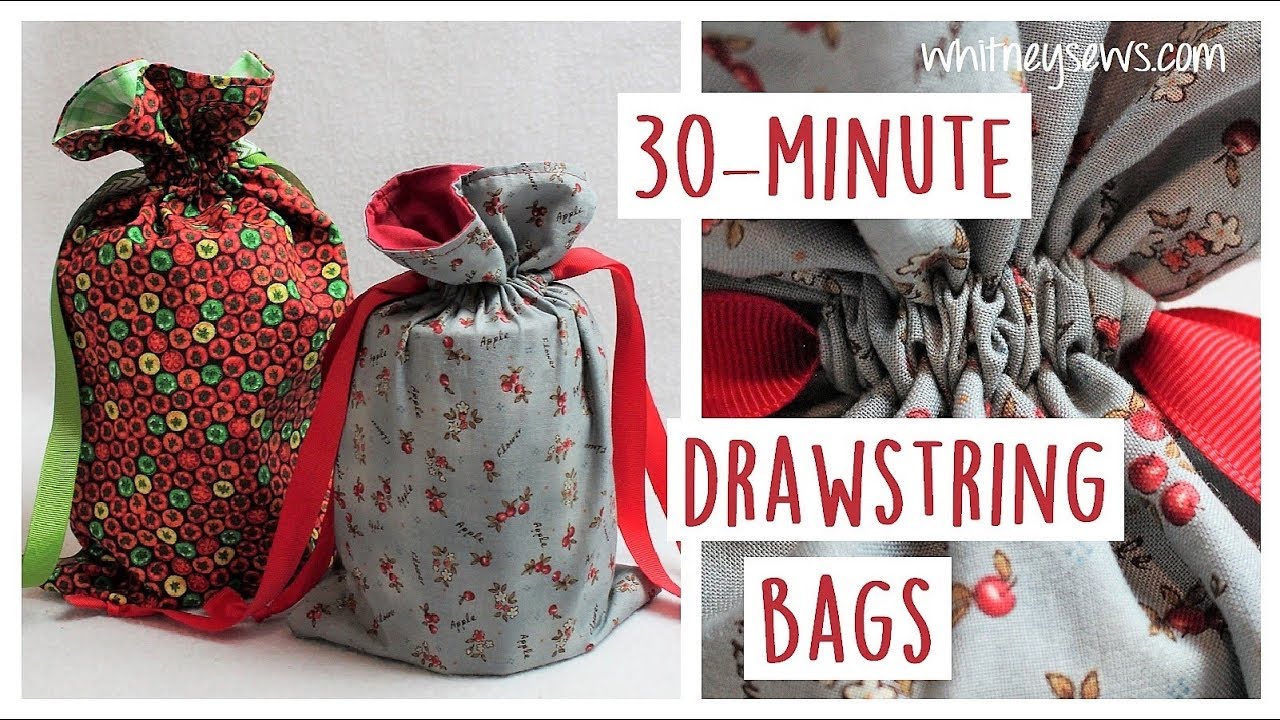 Lined Drawstring Bags | EASY DIY | Whitney Sews