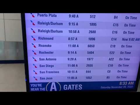 Looking at Departures and Arrivals, Charlotte Douglas International Airport, CLT, Charlotte, NC