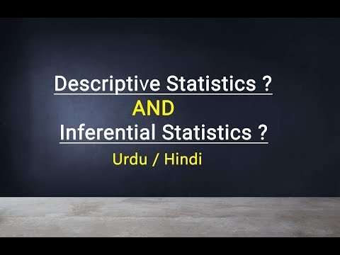 What is Descriptive Statistics & Inferential Statistics ? Urdu / Hindi