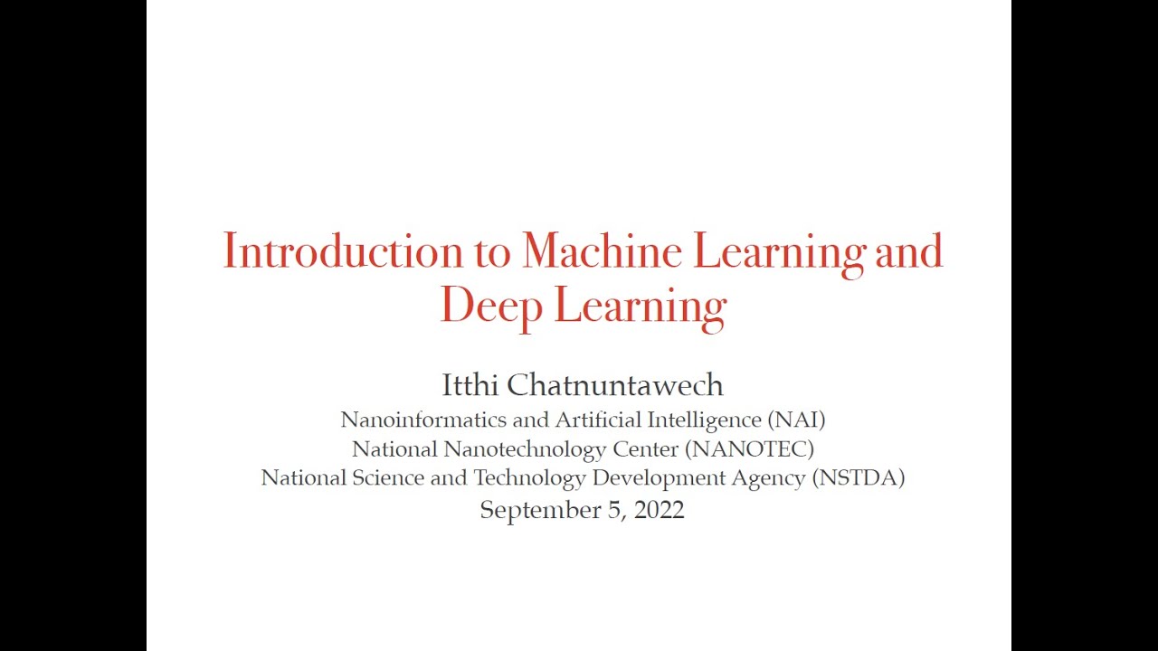 MTEC machine learning mini-lecture: Session 1 - Machine learning concept and thinking
