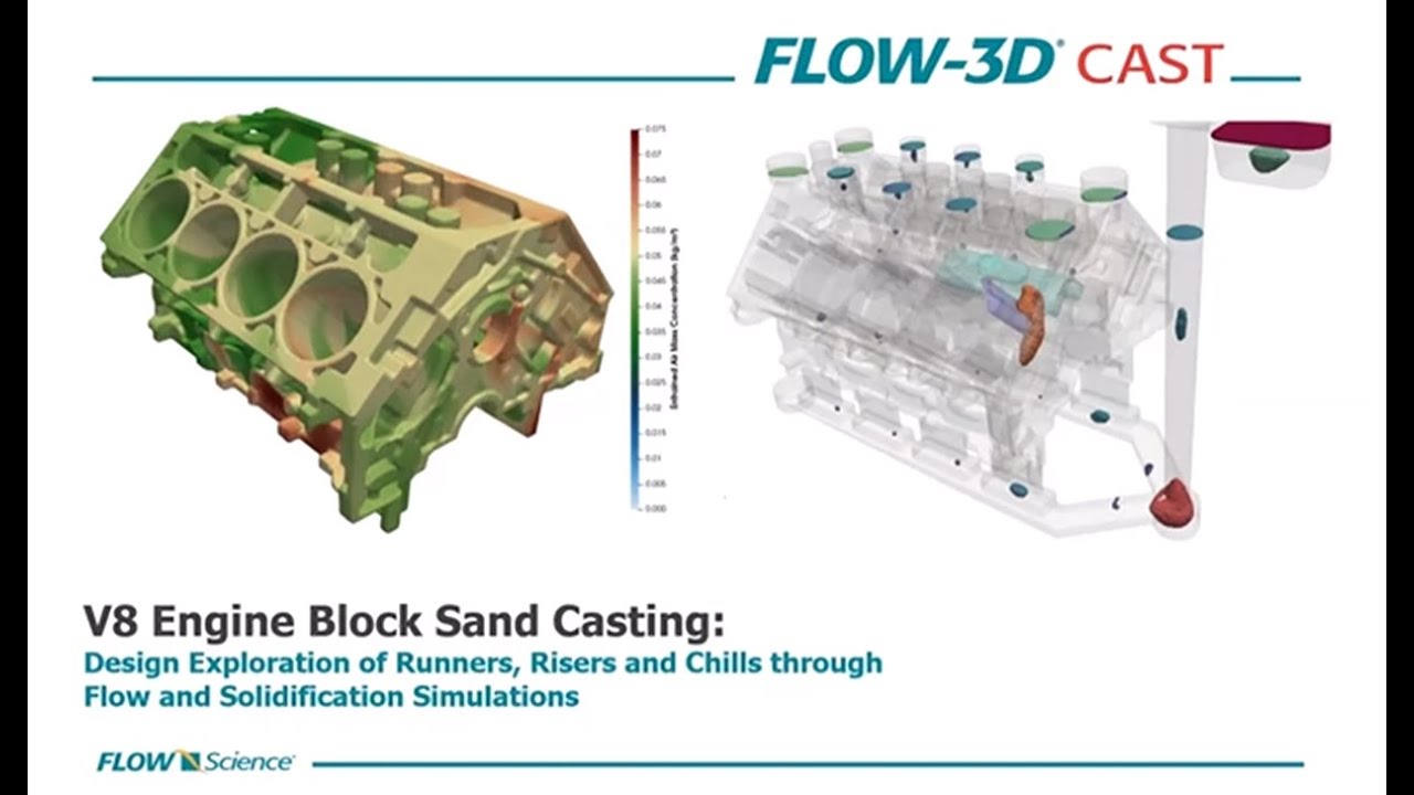 V8 Engine Block Sand Casting Webinar | FLOW-3D CAST