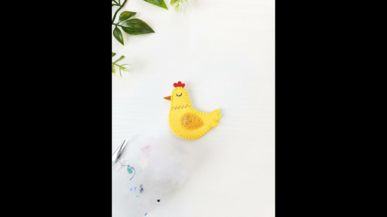 Tiny Felt Chicken DIY with Free Pattern