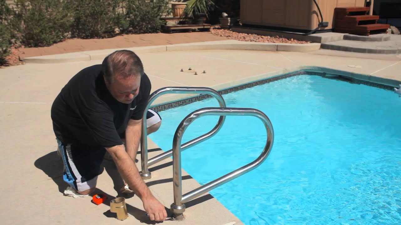 How to Install  In-Ground Pool Ladders : Pools & Spas