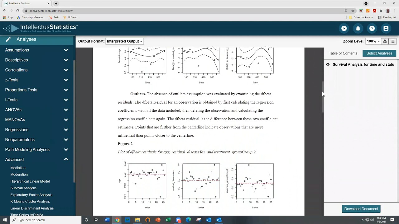 Survival analysis