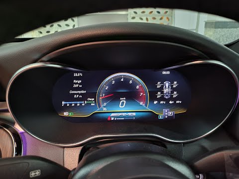 Mercedes benz C300D AMG Cluster With Super Sport activated.
