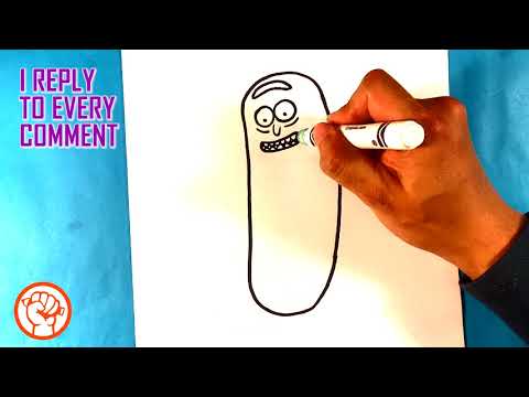 How to Draw Rick and Morty - Pickle Rick - Easy Drawing Lesson