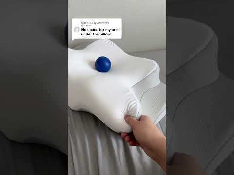 Ergonomic pillow for side & stomach sleepers, relieves neck, back, shoulder pain