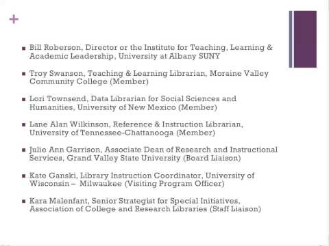 Open Forum on Revised Information Literacy Competency Standards for Higher Education Oct. 17