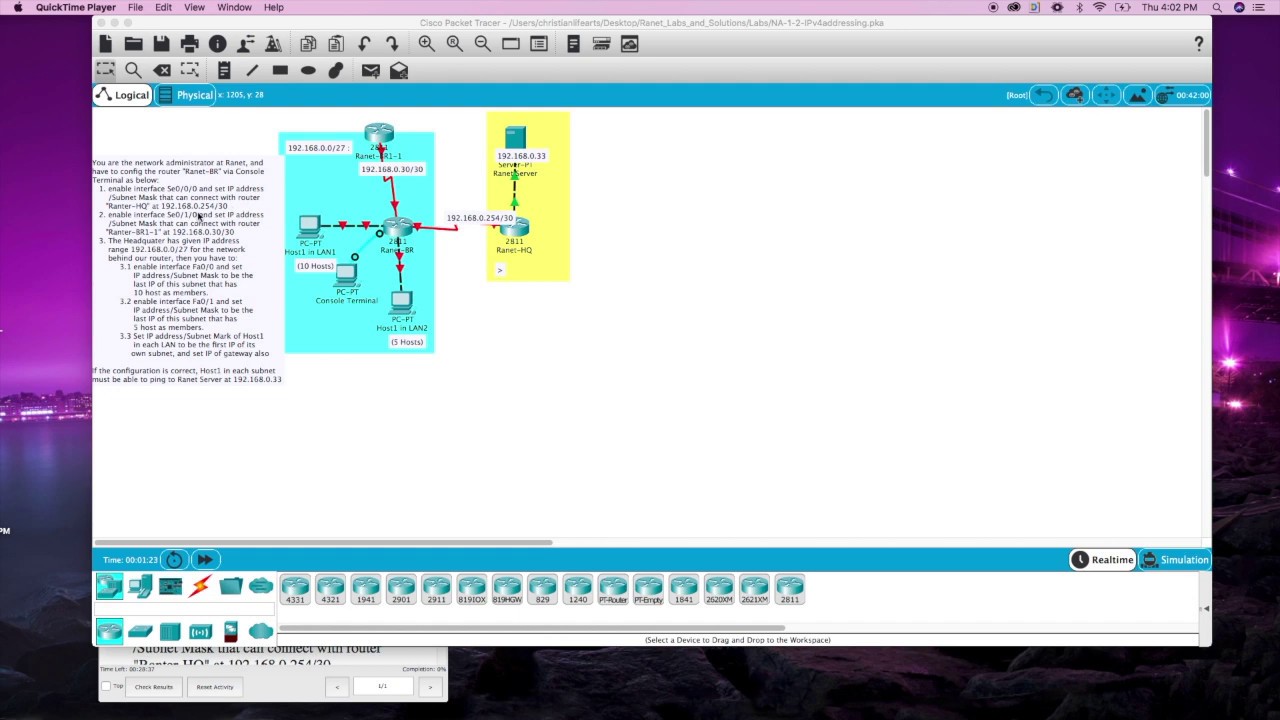 Ranet Labs 1-2 IPv4 Addressing Walkthrough