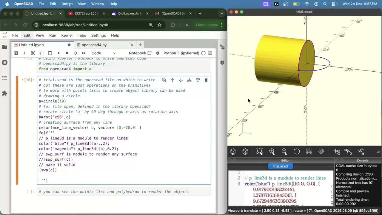 basics python openscad