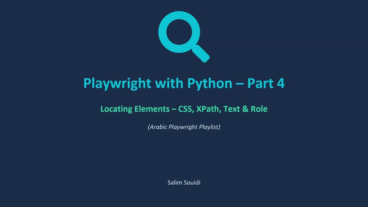 Playwright with Python 4 Mastering Locators