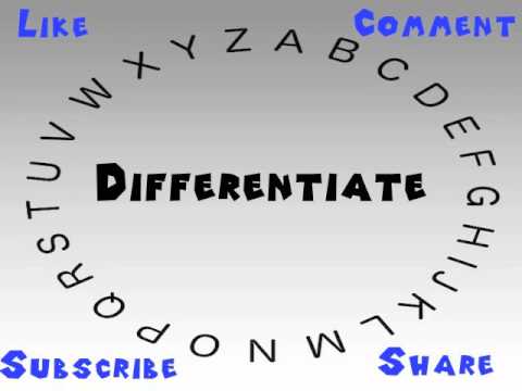 How to Say or Pronounce Differentiate