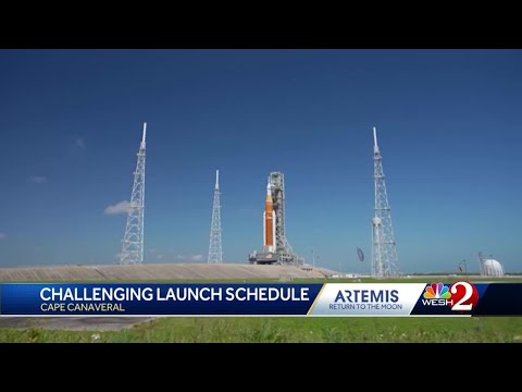 Busy schedule at Kennedy Space Center complicates Artemis 1 launch