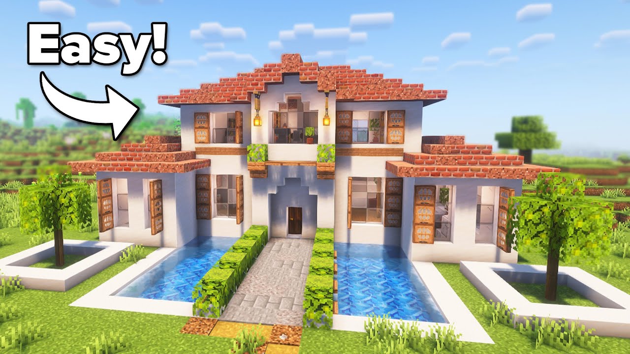Minecraft: How to Build a Modern Mansion | Tutorial🏠 - Minecraft Builders