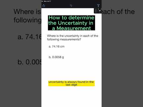 How to find the uncertainty in a measurement #chemistry #science #shorts