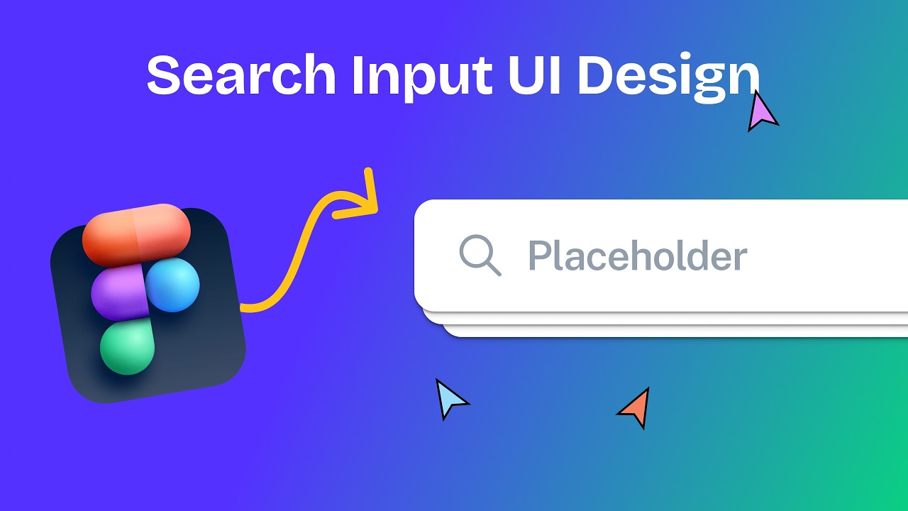 Search Input UI Design in Figma, form input search component design | Figma Tutorial