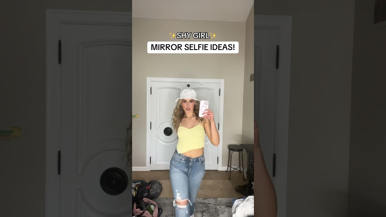 mirror selfie poses for the shy girls!🙈✨ #shorts #girl #mirror #pose
