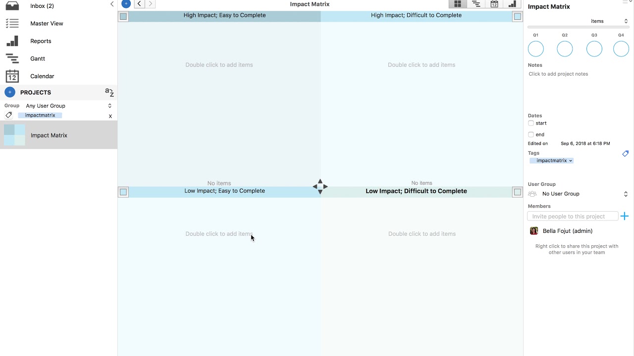 Templates.app The Impact Matrix