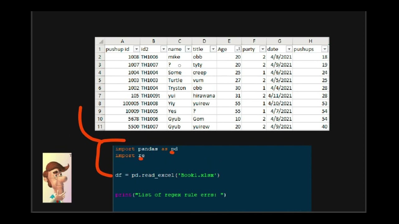 Validating excel files with Regex and Python