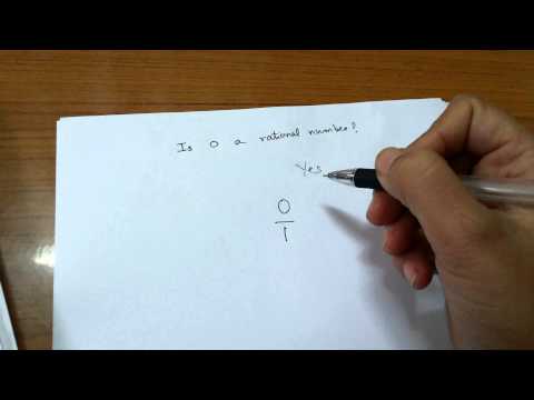 Is zero a rational number?