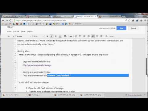 Adding Links in Google Sites