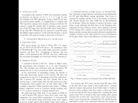 A Practical NoC Design for Parallel DES Computation