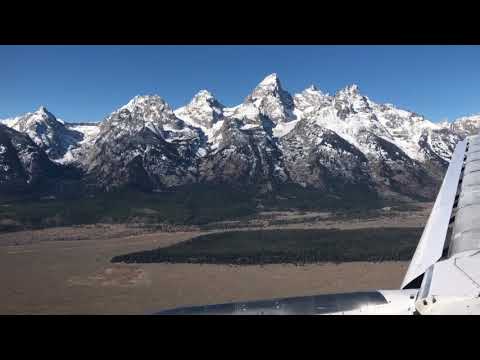 On approach to Jackson Hole Airport
