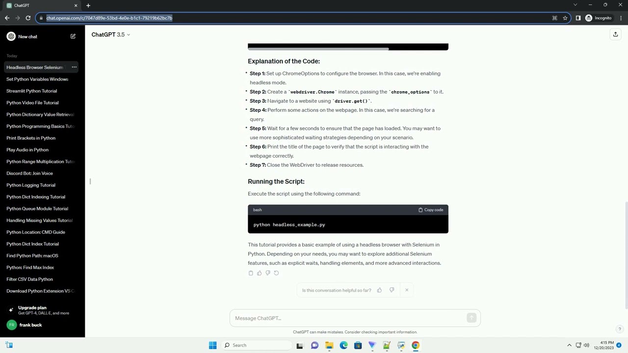how to use headless browser in selenium python