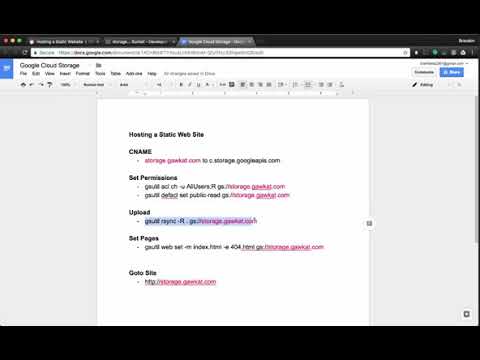 Hosting a Simple Static Web Site on Google Cloud Platform Storage - Developer Discussion