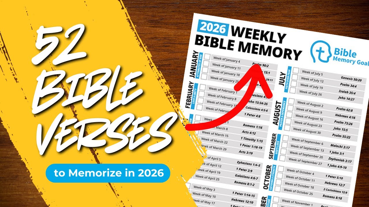 New 52 Bible Verses to Memorize in 2026! (free checklist)