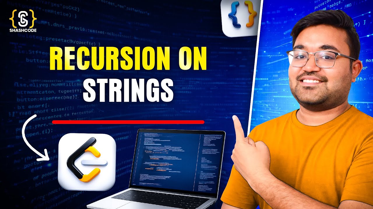Recursion on Strings | Reverse, Palindrome & Patterns | Recursion Lecture 3