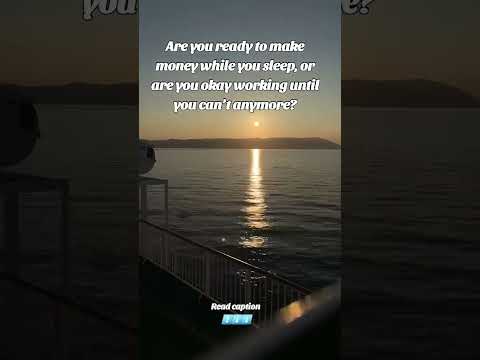 Picture a life where your income doesn't depend on the hours you put inโwhere even while you sleep,
