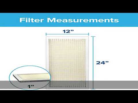 Filtrete 12x24x1 Air Filter, MPR 300, MERV 5, Clean Living Basic Dust 3-Month Pleated 1-Inch Air Fi
