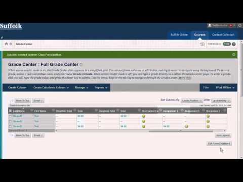 The Blackboard Grade Center