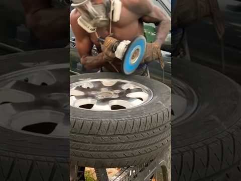 Polishing your Rims with a buffing wheel #Makita #6600Rpm