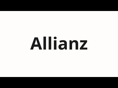 How to pronounce Allianz