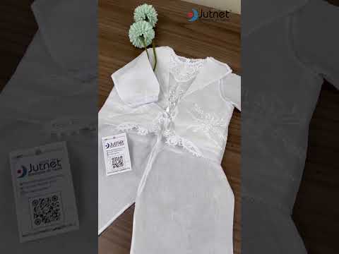 Pagão Unissex Renda Renascença com 3 Peças #artesanato #rendarenascença #roupainfantil