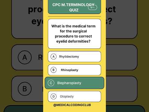 2025 -CPC exam Medical Terminology Question. #cpc #dailyshorts #medicalcoding #quiz