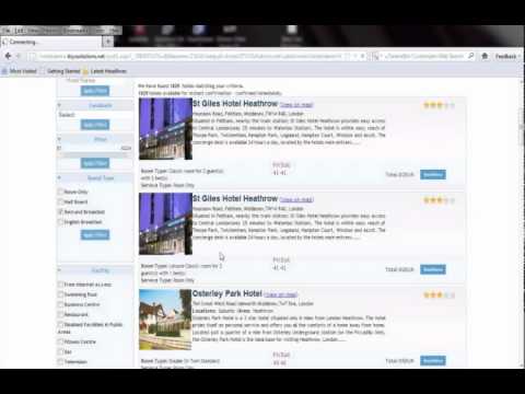 Hotel search & reservation system demo using HotelsPro XML API