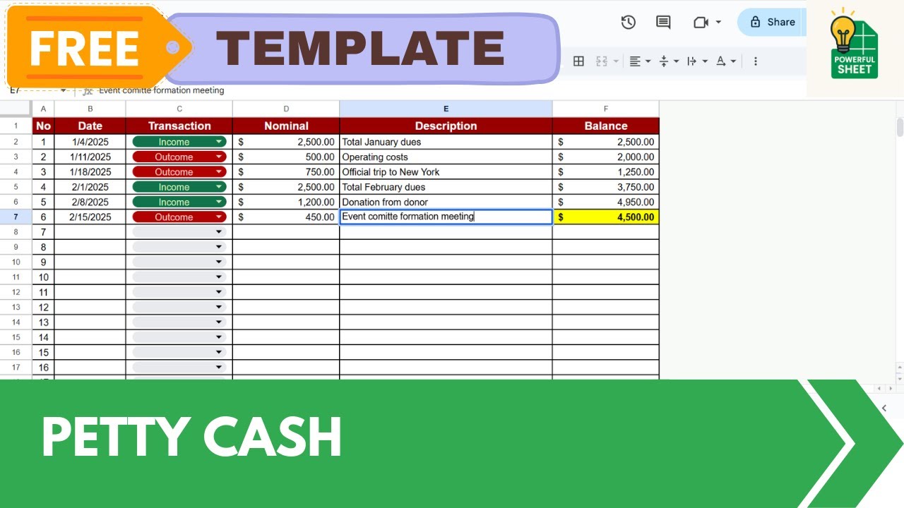 Cash Management Made Easy! Try This Simple Google Sheets Template!