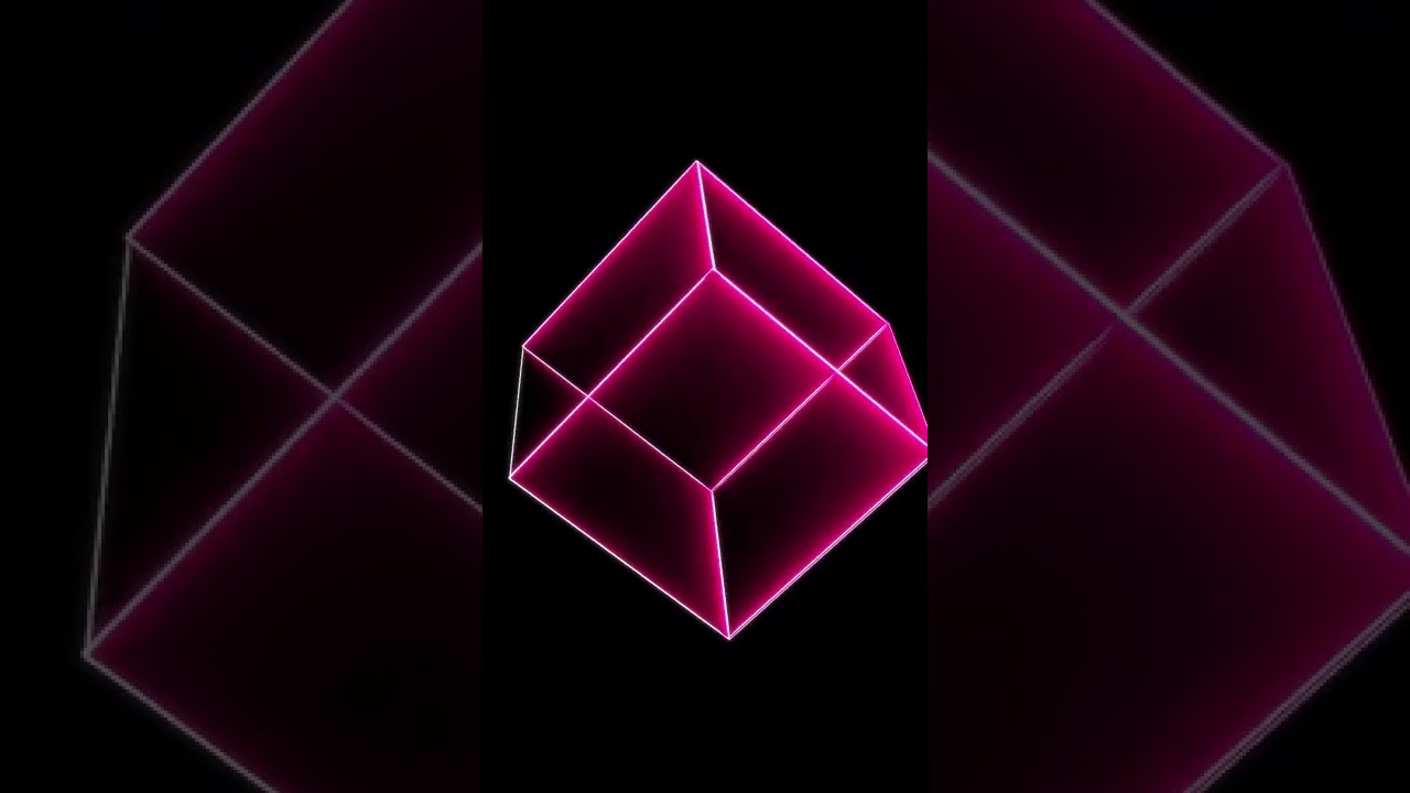 4D Cube Neon | Saber Plugin | After Effects Tutorial #shorts